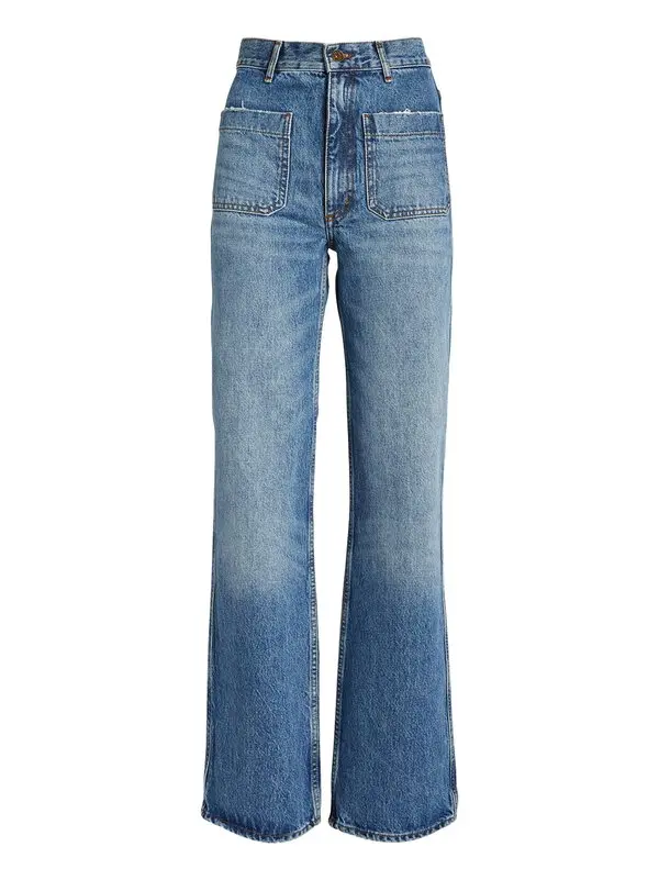 Sandro High-rise Flared Jeans - Blue