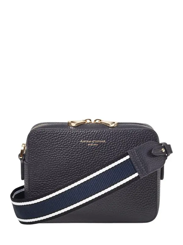 ASPINAL OF LONDON Leather Camera Bag - Navy