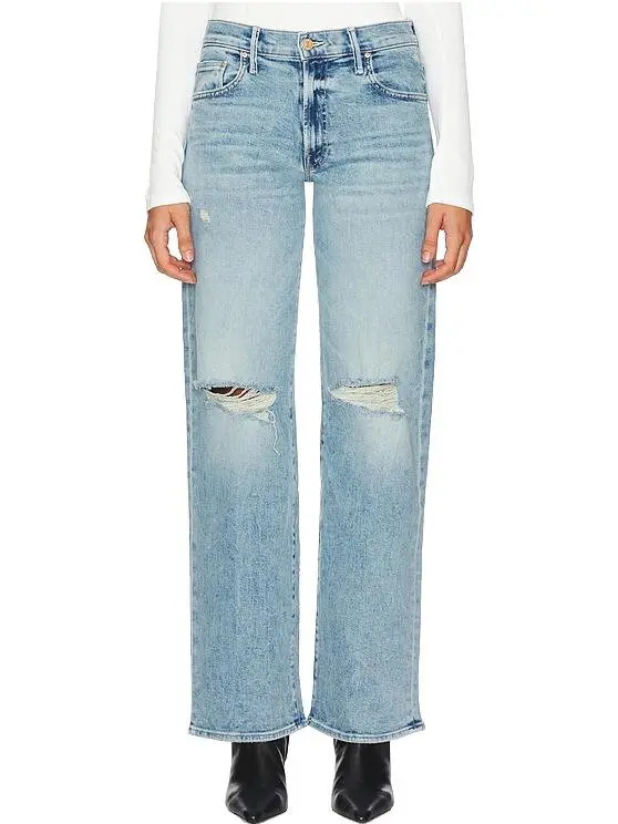 MOTHER The Mid Rise Maven Sneak Jeans - Denim-light