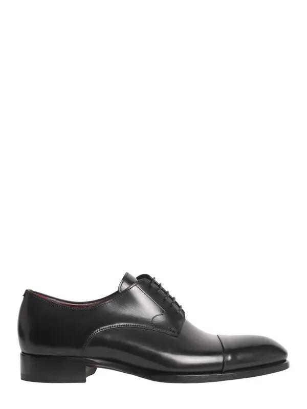 Brioni Calf Leather Derby Shoes - Black