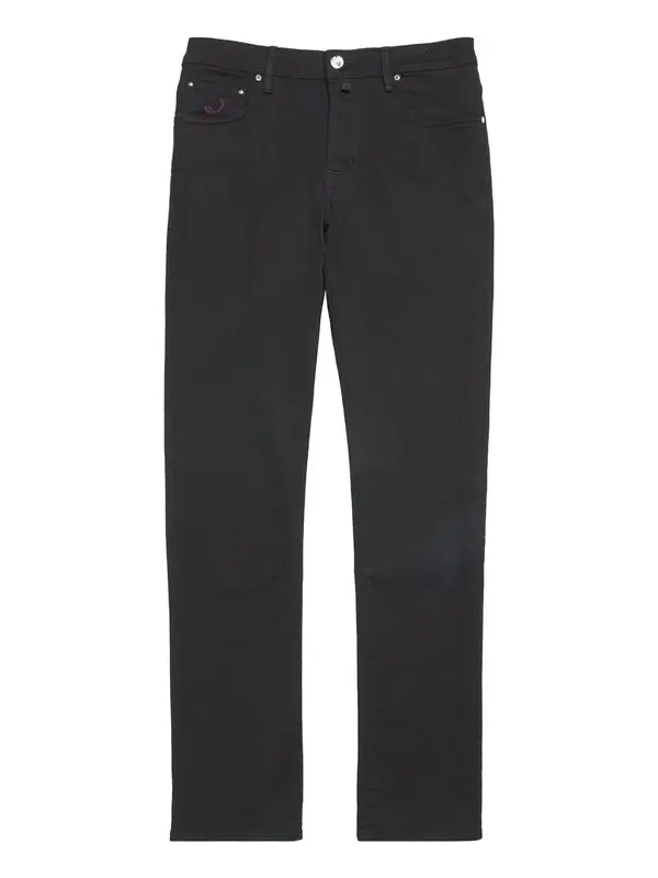 Jacob Cohen Limited Edition Lizardskin-patch Bard Slim Jeans - Navy