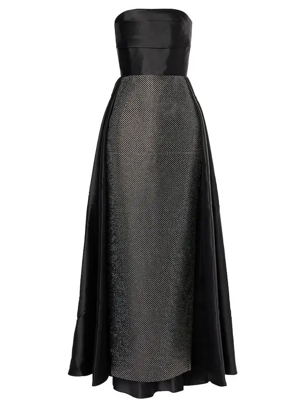 Solace London Embellished Corset Gown - Black