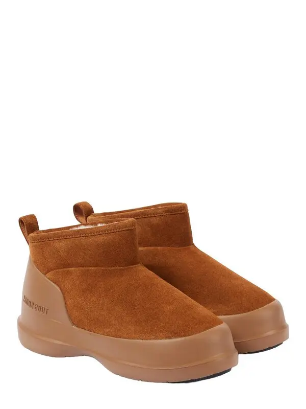 Moon Boot Luna Low Suede Ankle Boots - Brown