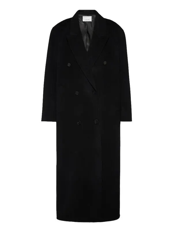 THE FRANKIE SHOP Gaia Oversized Wool-blend Coat - Black