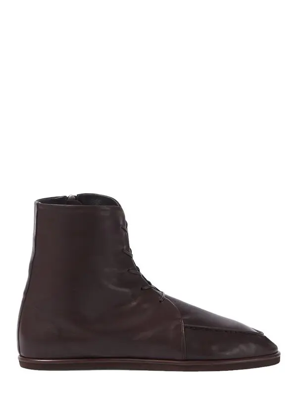 Auralee Leather Ankle Boots - Brown