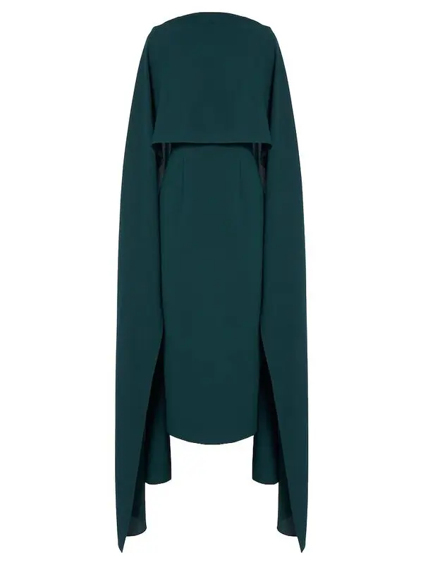 ROKSANDA Elina Midi Dress With Cape Detail - Green