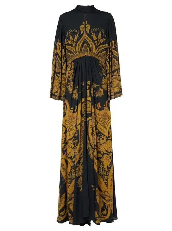 Etro Printed Crepe Jersey Gown - Multicoloured