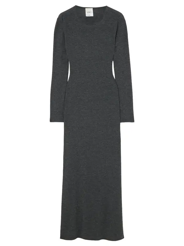 LESET Lauren Stretch-jersey Maxi Dress - Gray