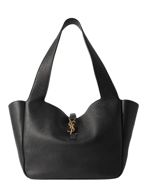 Saint Laurent Le 5 À 7 Bea Textured-leather Tote - Black