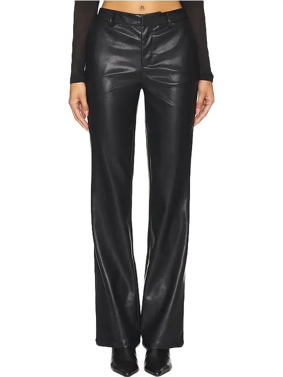 LOVERS AND FRIENDS Delaney Faux Leather Trousers - Black