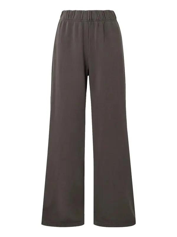 LES TIEN Cotton-jersey Flared Track Pants - Gray