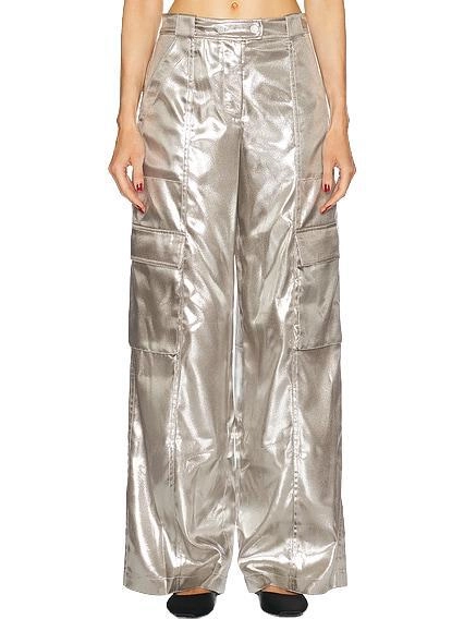 Simkhai Beatriz Wide Leg Cargo Pant - Silver