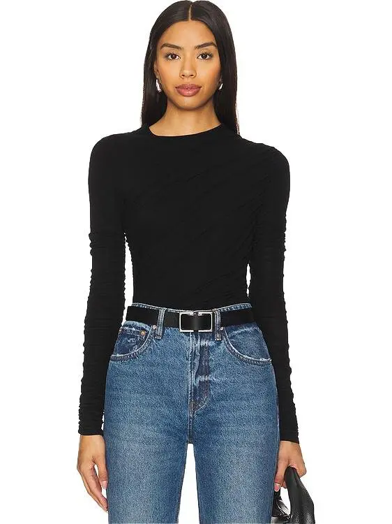 AGOLDE Tania Twist Tee - Black