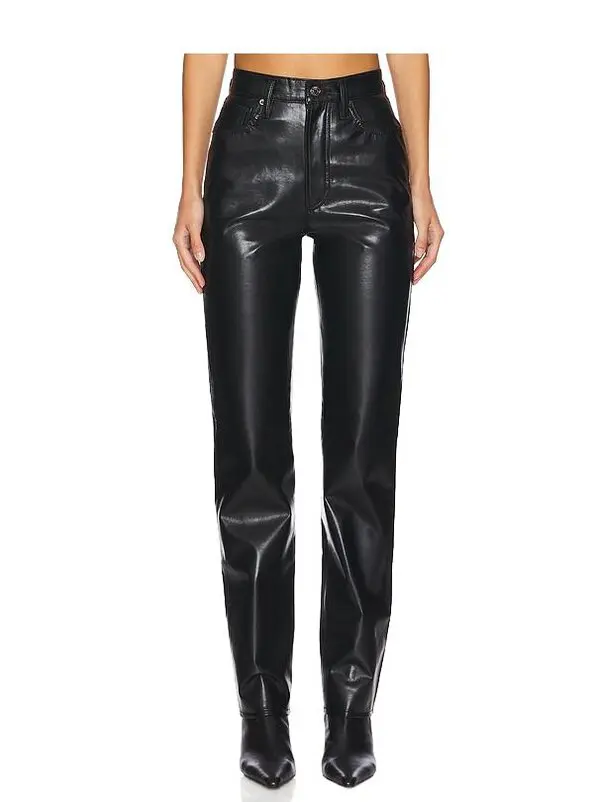 AGOLDE 90's Pinch Waist Long Trousers - Black