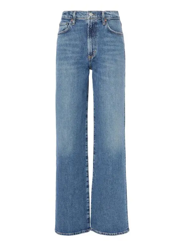 AGOLDE Harper Mid-rise Wide-leg Jeans In Fix Wash - Blue