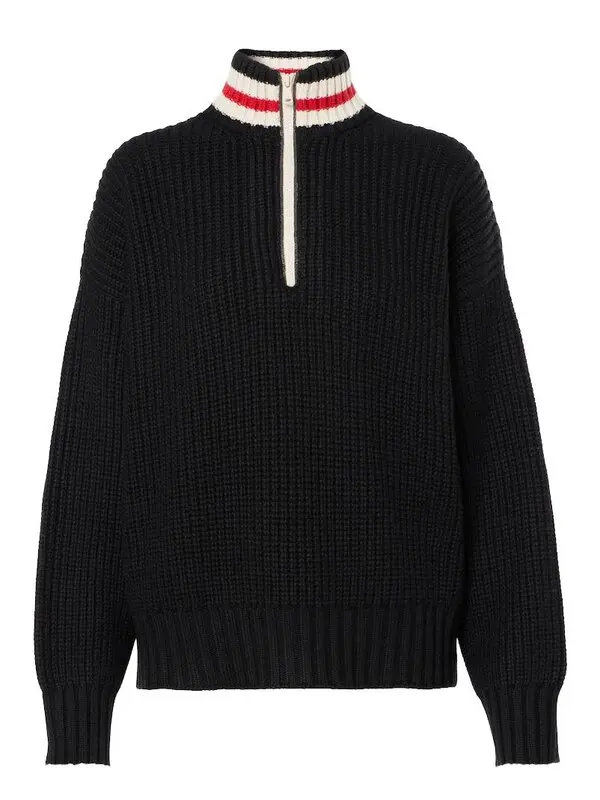 Brunello Cucinelli Wool Half-zip Sweater - Black