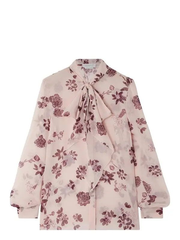 Gabriela Hearst Shildon Floral-print Silk-chiffon Blouse - Pink