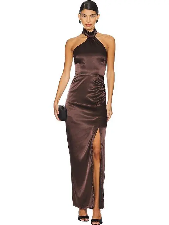 MORE TO COME Darcey Maxi Dress - Brown