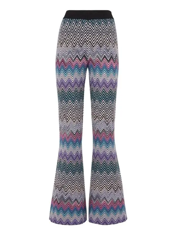 Missoni Zig Zag Flared Trousers - Multicoloured