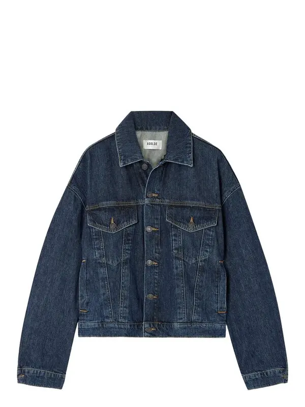 AGOLDE Dalton Denim Jacket With Balloon Sleeves - Blue