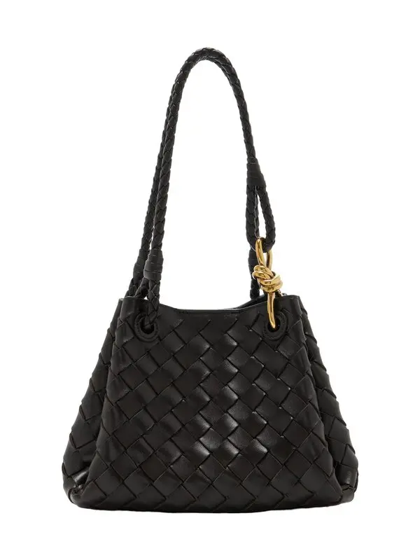 Bottega Veneta Small Parachute Intrecciato Leather Bag - Brown