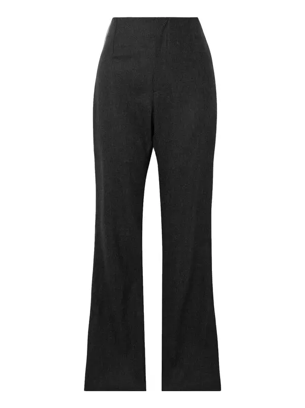 THE FRANKIE SHOP Morrison Wool-blend Straight-leg Pants - Gray