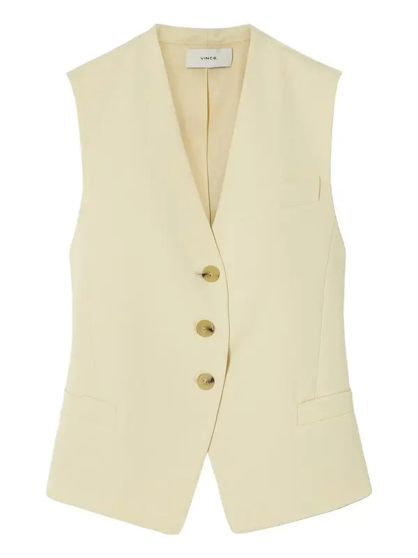 Vince Recycled Crepe Vest - Neutrals
