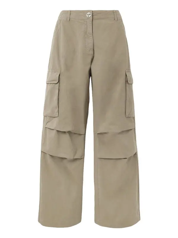 Coperni Cotton-twill Wide-leg Cargo Trousers - Green