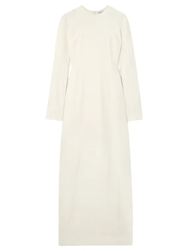 Gabriela Hearst Carlota Cape Effect Gown - Neutrals