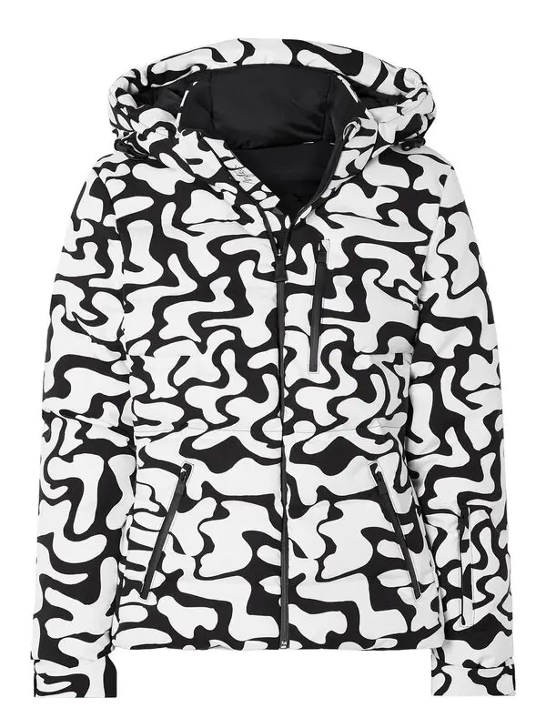 Aztech Mountain Ed Curtis Nuke Printed Down Ski Jacket - White