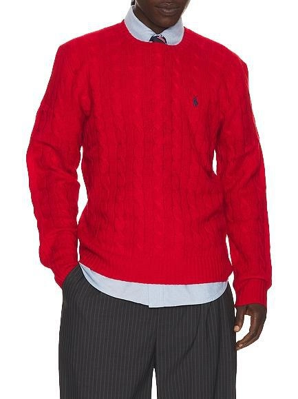 Polo Ralph Lauren Cable-knit Wool-cashmere Sweater - Red