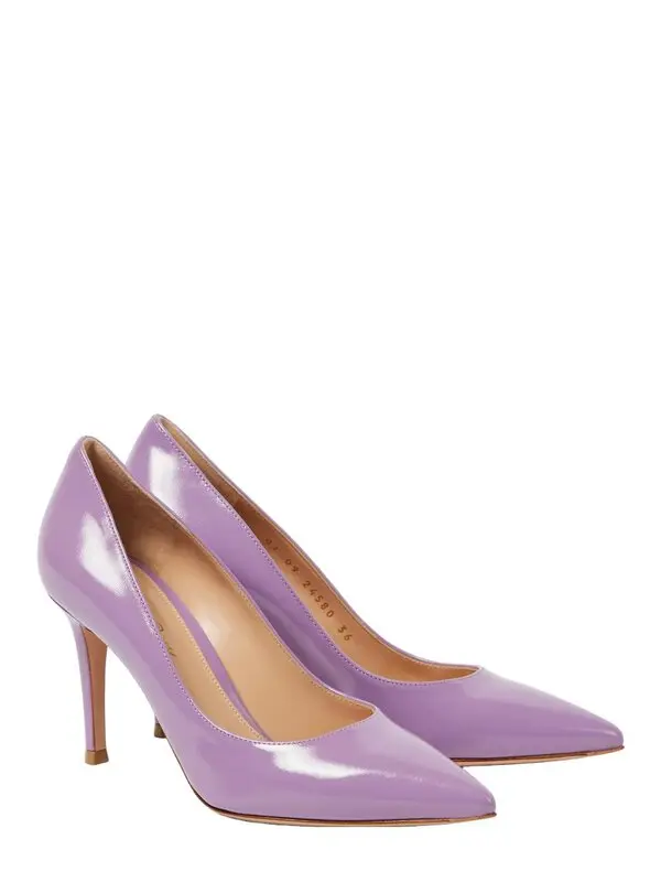 GIANVITO ROSSI Patent Leather Pumps - Purple