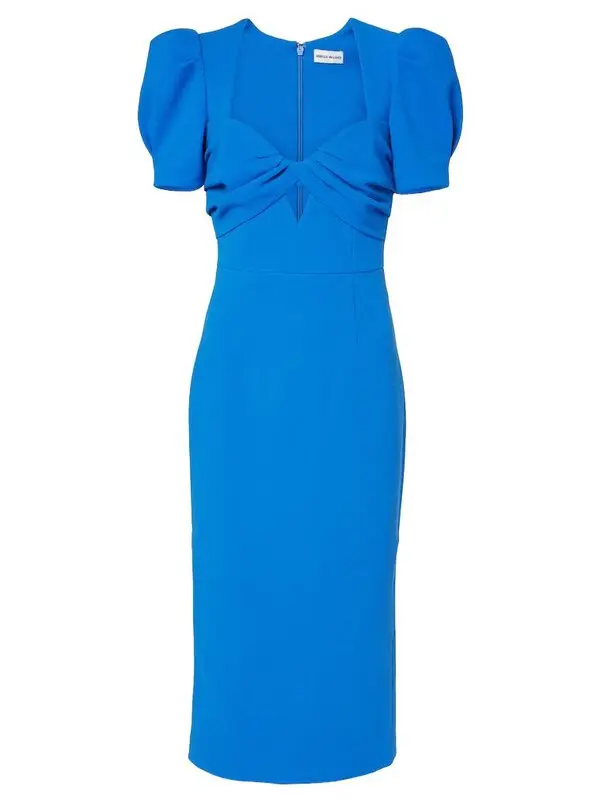 Rebecca Vallance Antonella Cutout Crepe Midi Dress - Blue