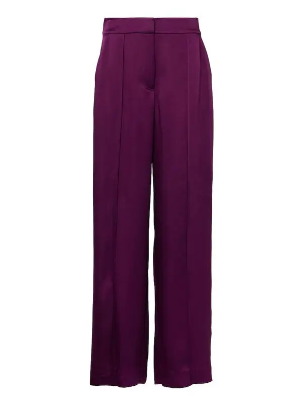 Simkhai Kira Satin Wide-leg Pants - Purple