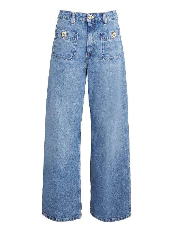 Sandro High-waist Wide-leg Jeans - Blue