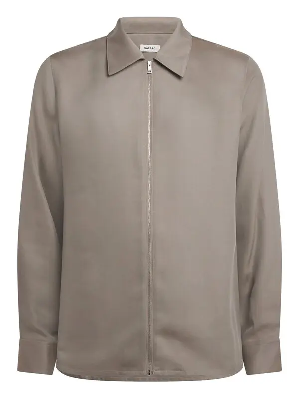 Sandro Cotton Field Jacket - Black