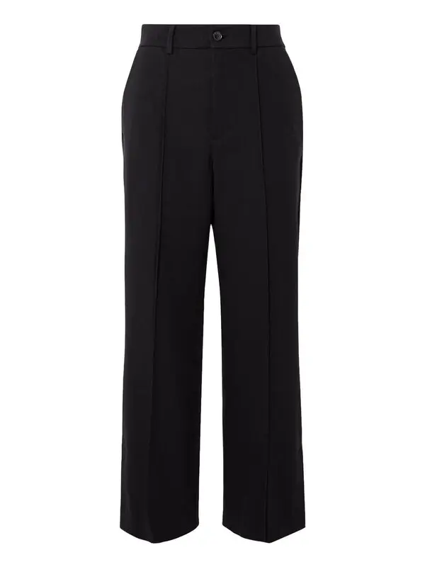 FRAME Kick Flare Stretch-cotton Trousers - Black