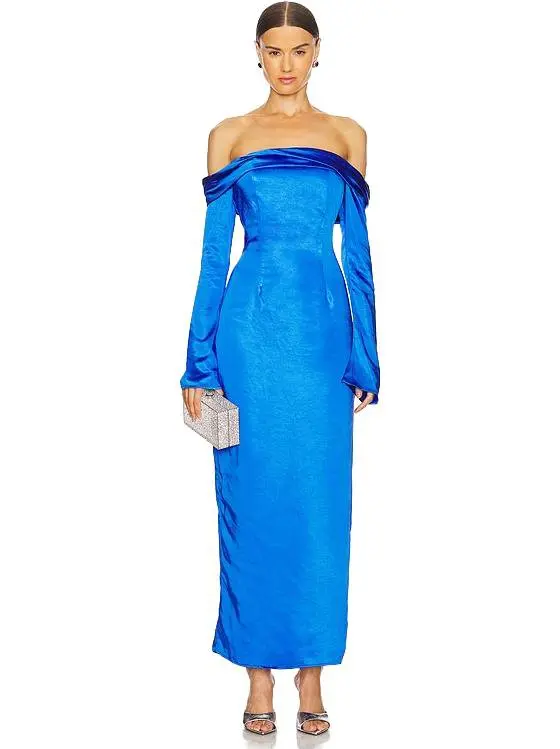 RUNAWAY THE LABEL Arielle Maxi Dress - Blue
