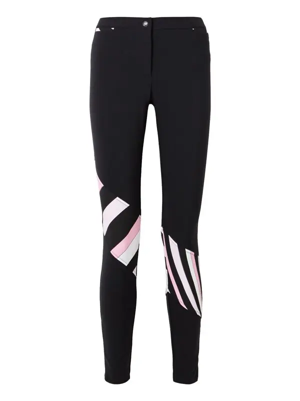 Emilio Pucci Paneled Printed Stretch-shell Ski Pants - Black