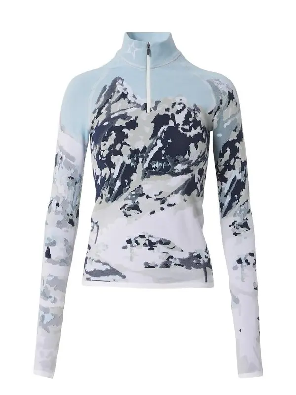 Perfect Moment Jacquard Half-zip Ski Top - Multicoloured