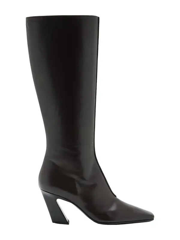 Bottega Veneta Banzai Leather Knee High Boots - Brown