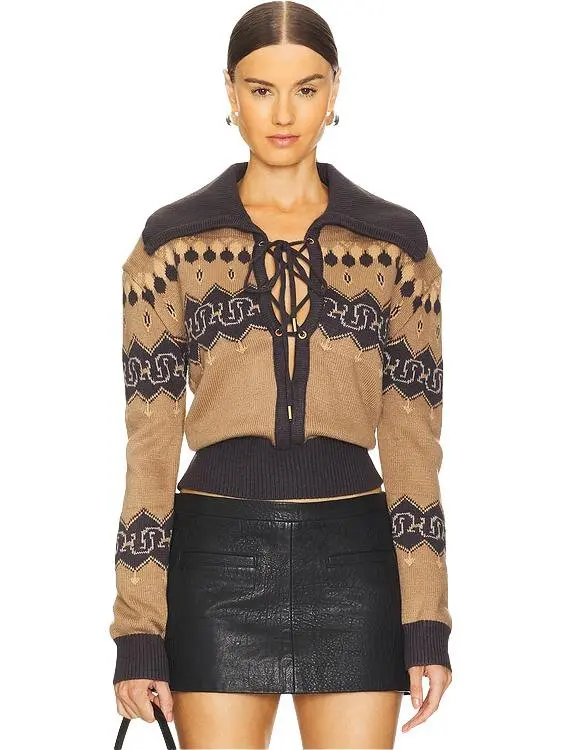 UNDERSTATED LEATHER Nordic Cowboy Sweater In . Also - Tan