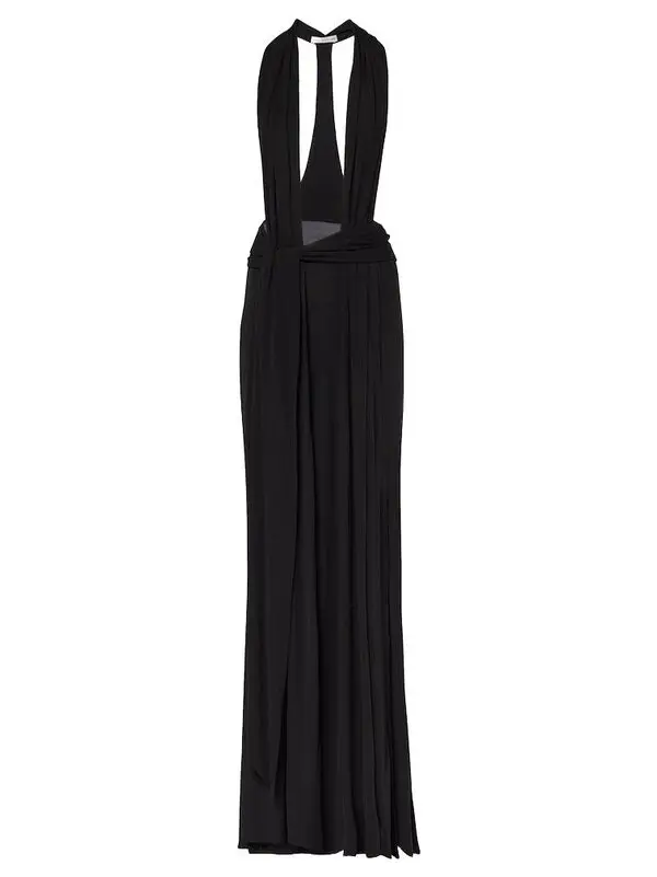 Christopher Esber Trapeze Draped Jersey Gown - Black
