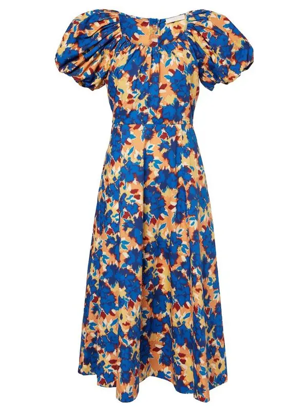 Ulla Johnson Imara Floral Cotton Poplin Midi Dress - Multicoloured