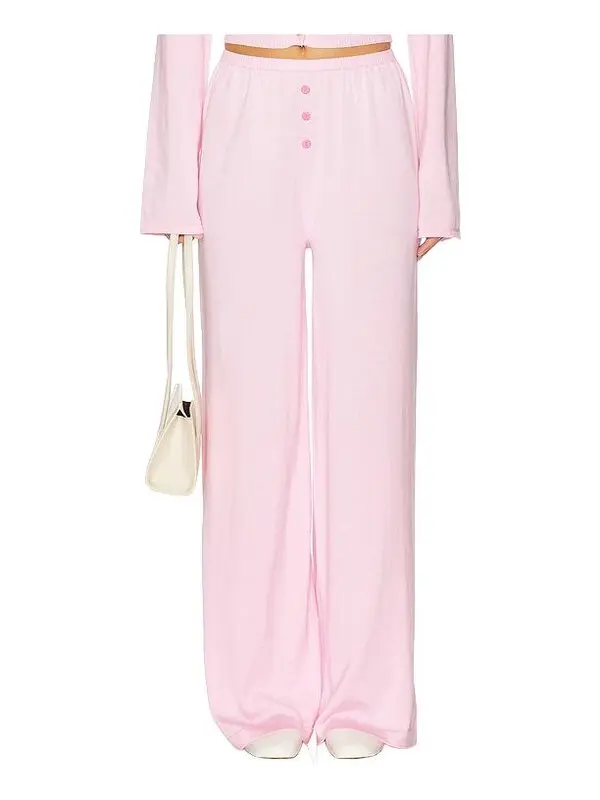 SNDYS. August Button Pants - Blush