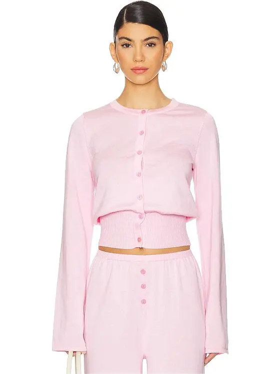 SNDYS. X Revolve Button Up August Top - Blush