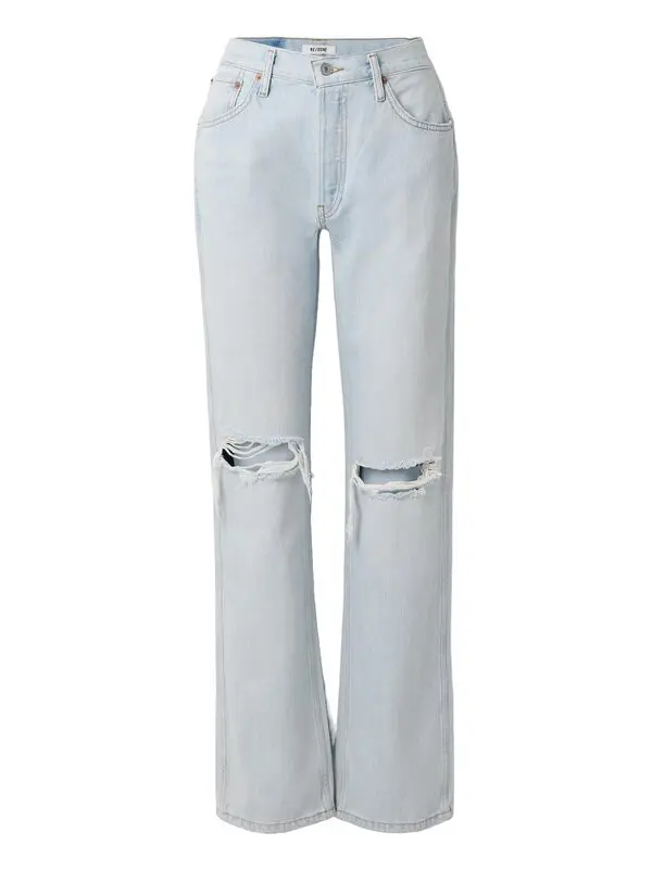 RE/DONE 90s Loose High-rise Straight-leg Jeans - Blue