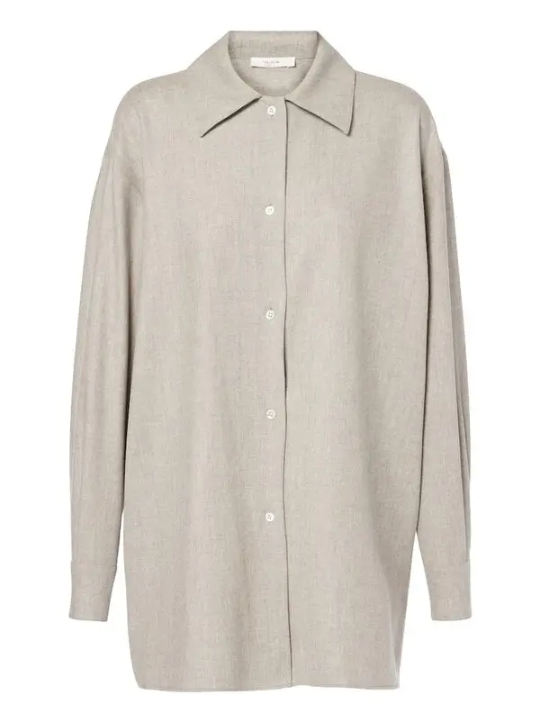 THE ROW Komako Wool And Cashmere Shirt - Grey