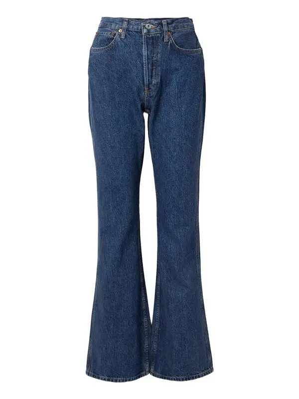 RE/DONE The Riding Jean High-rise Flared Jeans - Blue