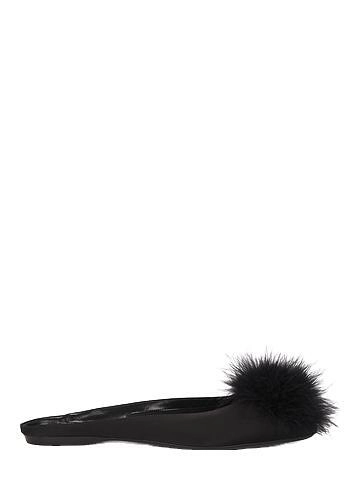 Saint Laurent Lido Flat Mule - Nero